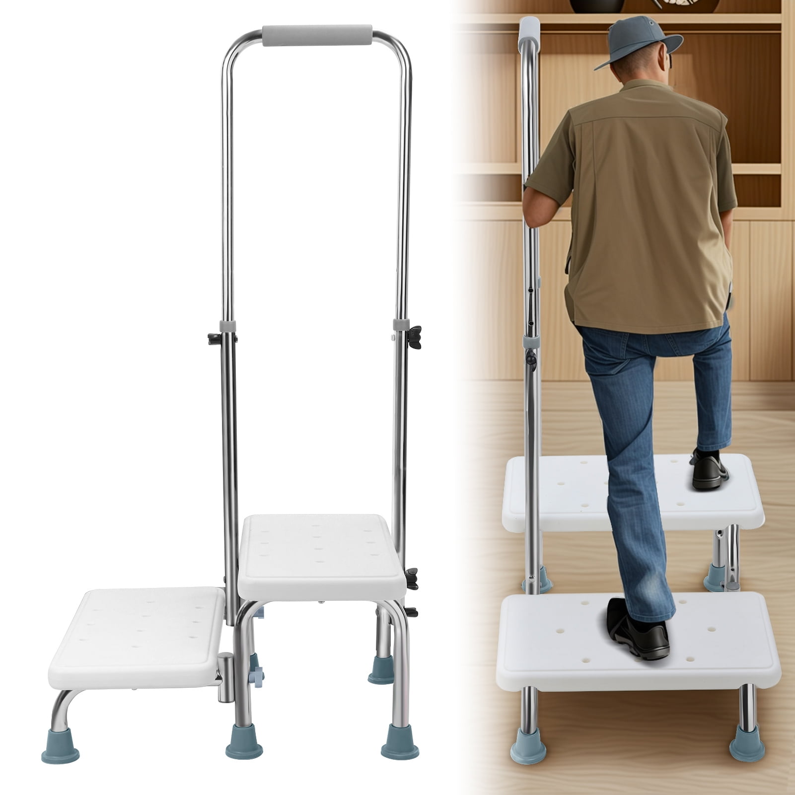 Wharick Step Stool for Seniors/Adults Non Slip Platform Portable ...