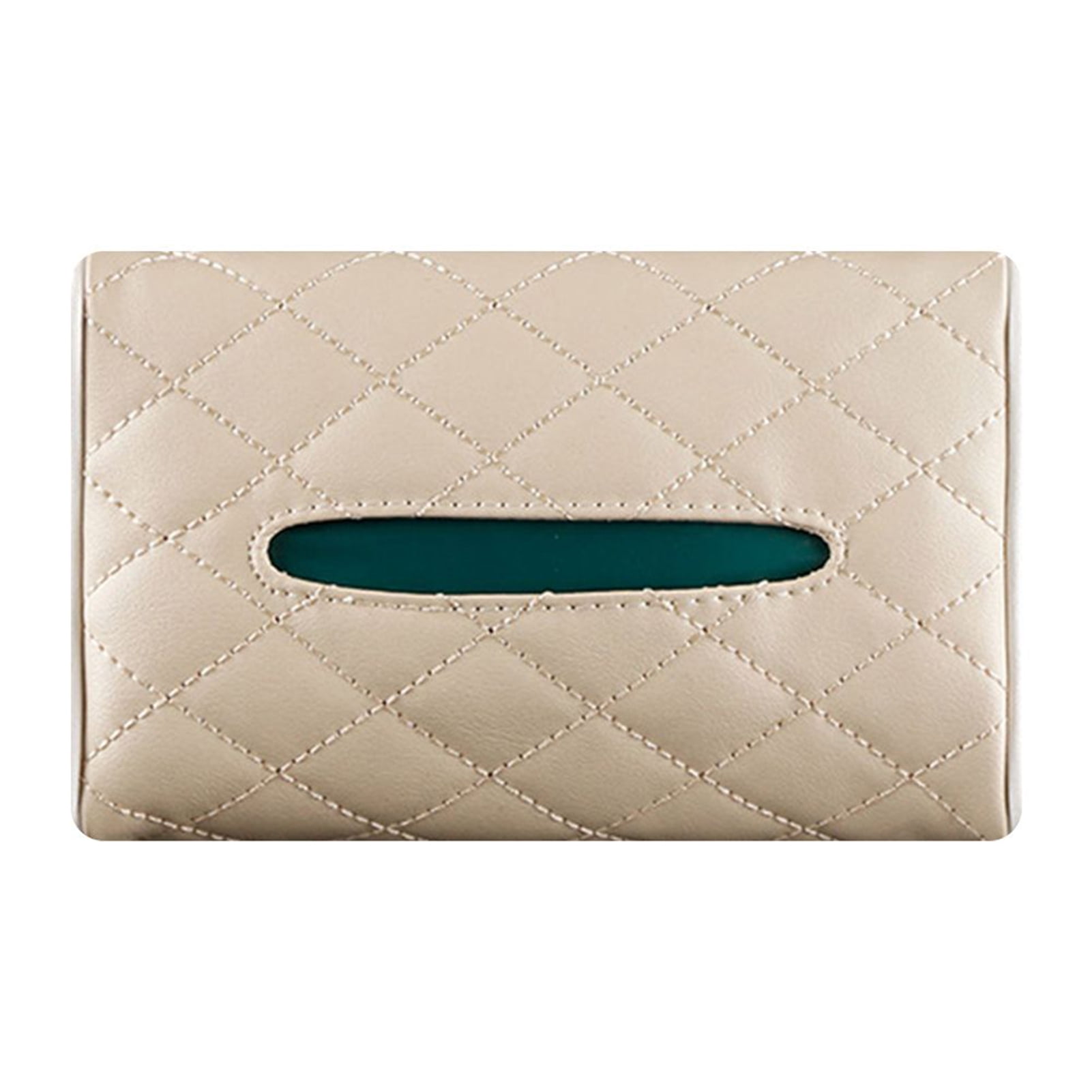 Wharick Tissue Box Cover, Car Tissue Box Large Capacity Faux Leather ...