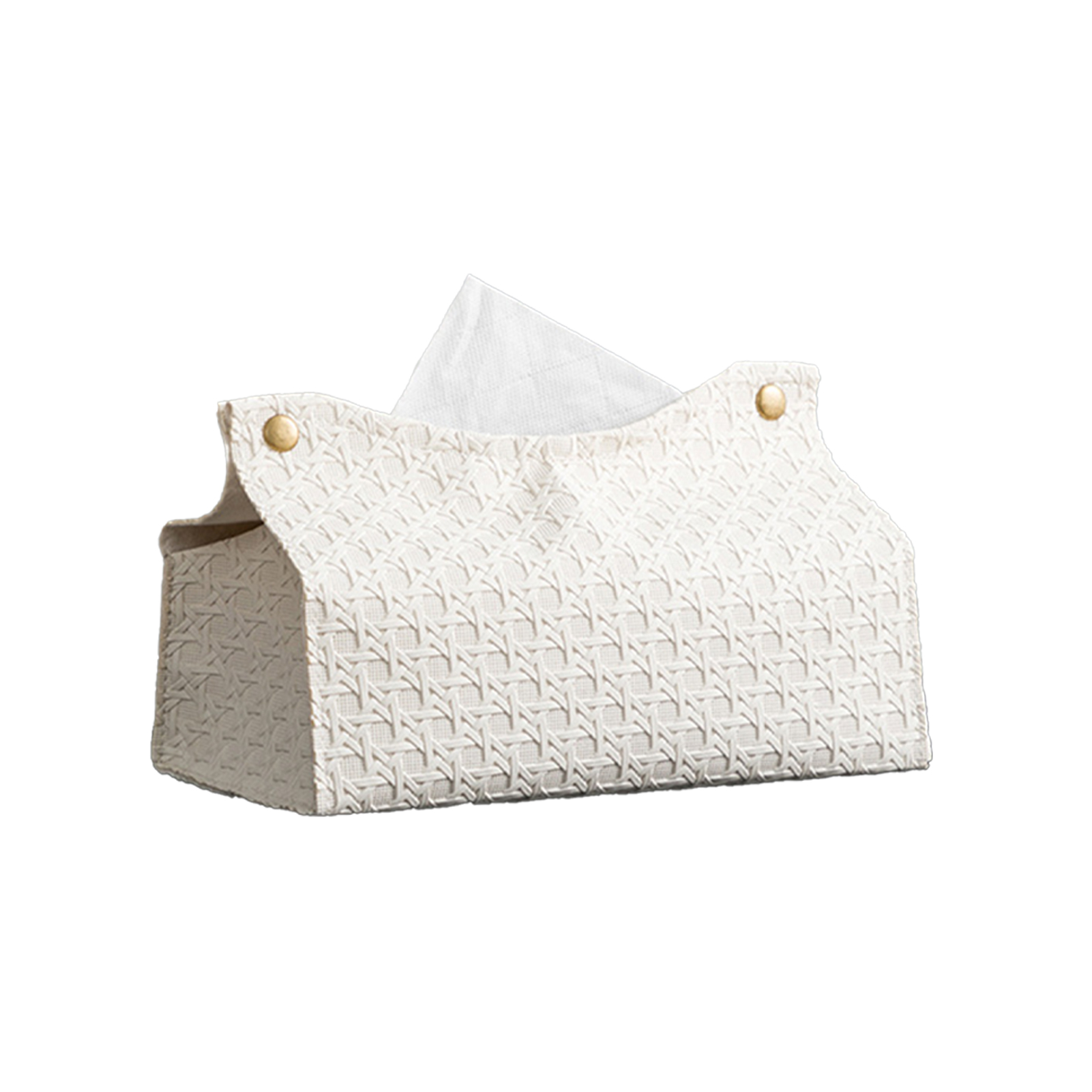 Wharick Tissue Box Cover, Tissue Case Rattan Weave Pattern Wide Opening ...