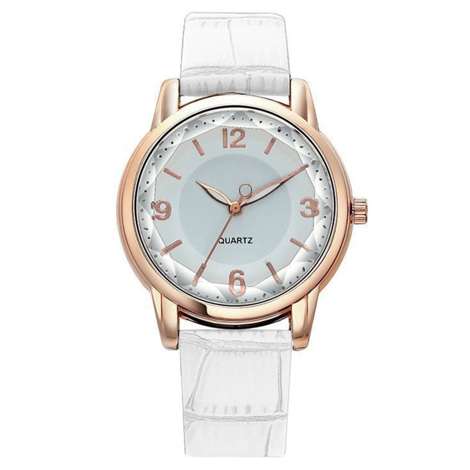 Wharick Women Wrist Watch Three-Hand Stainless Steel Watch Faux Leather ...