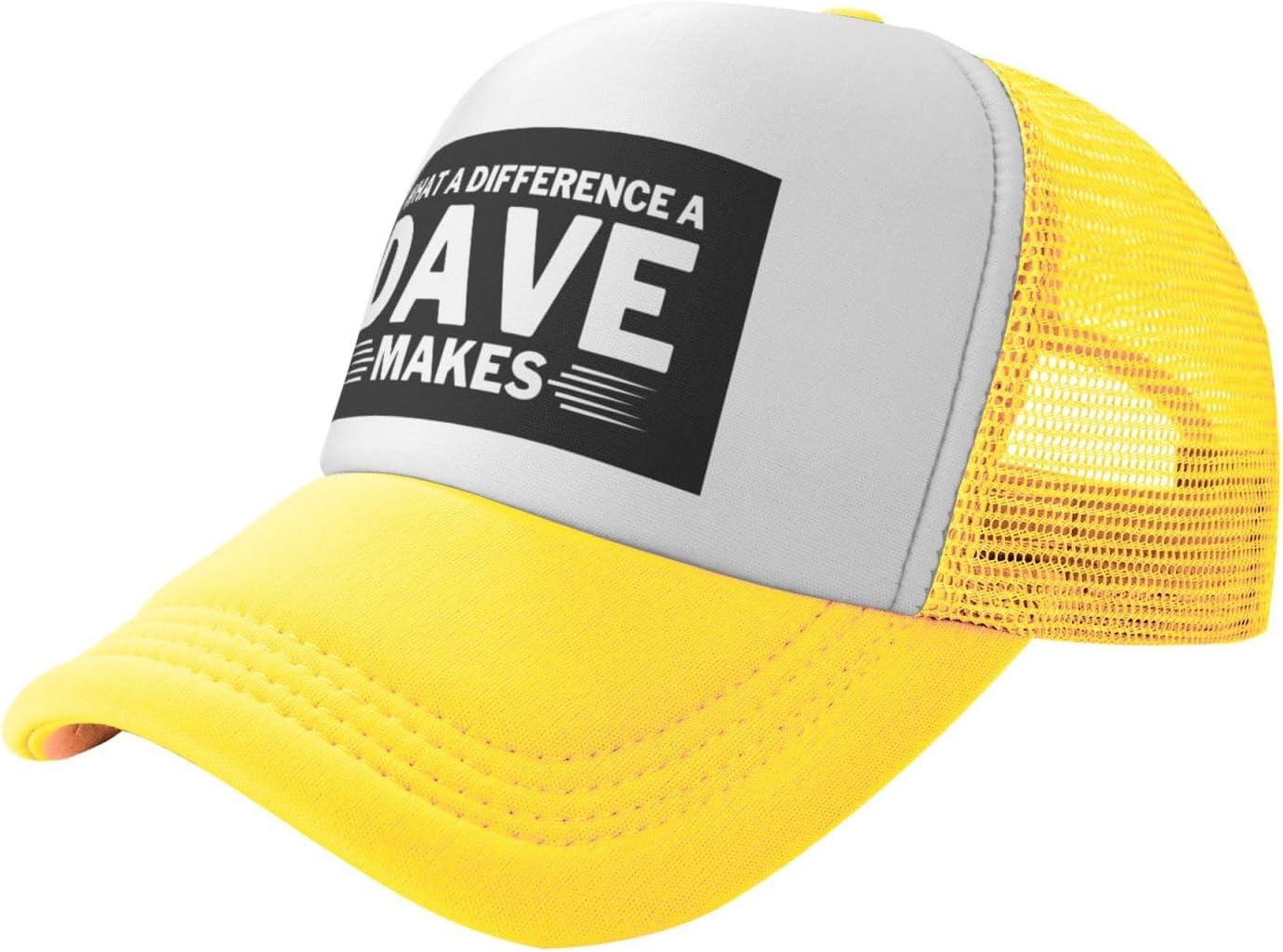 What A Difference A Dave Makes Mesh Hat for Men Women Snapback Trucker ...