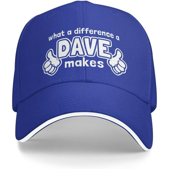 What A Differences A Dave Makes Trucker Hat Baseball Cap Funny Outdoor ...