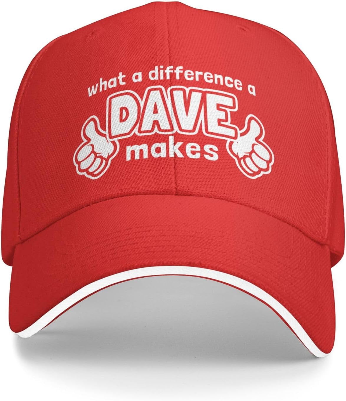 What A Differences A Dave Makes Trucker Hat Baseball Cap Funny Outdoor ...