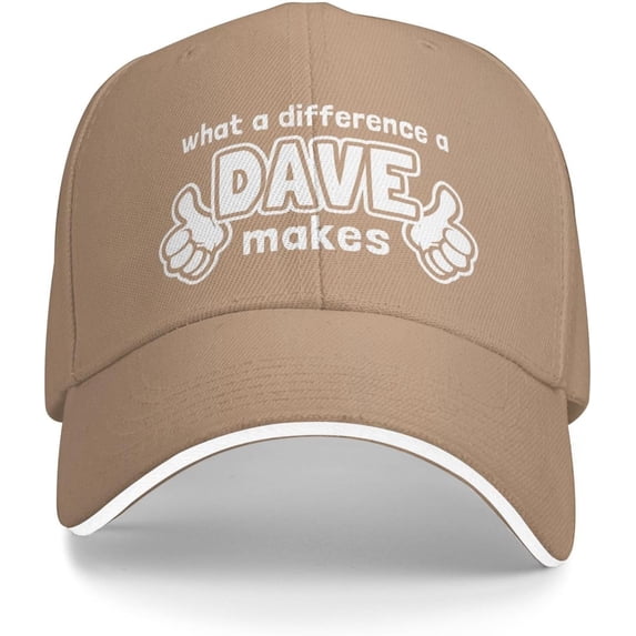 What A Differences A Dave Makes Trucker Hat Baseball Cap Funny Outdoor ...