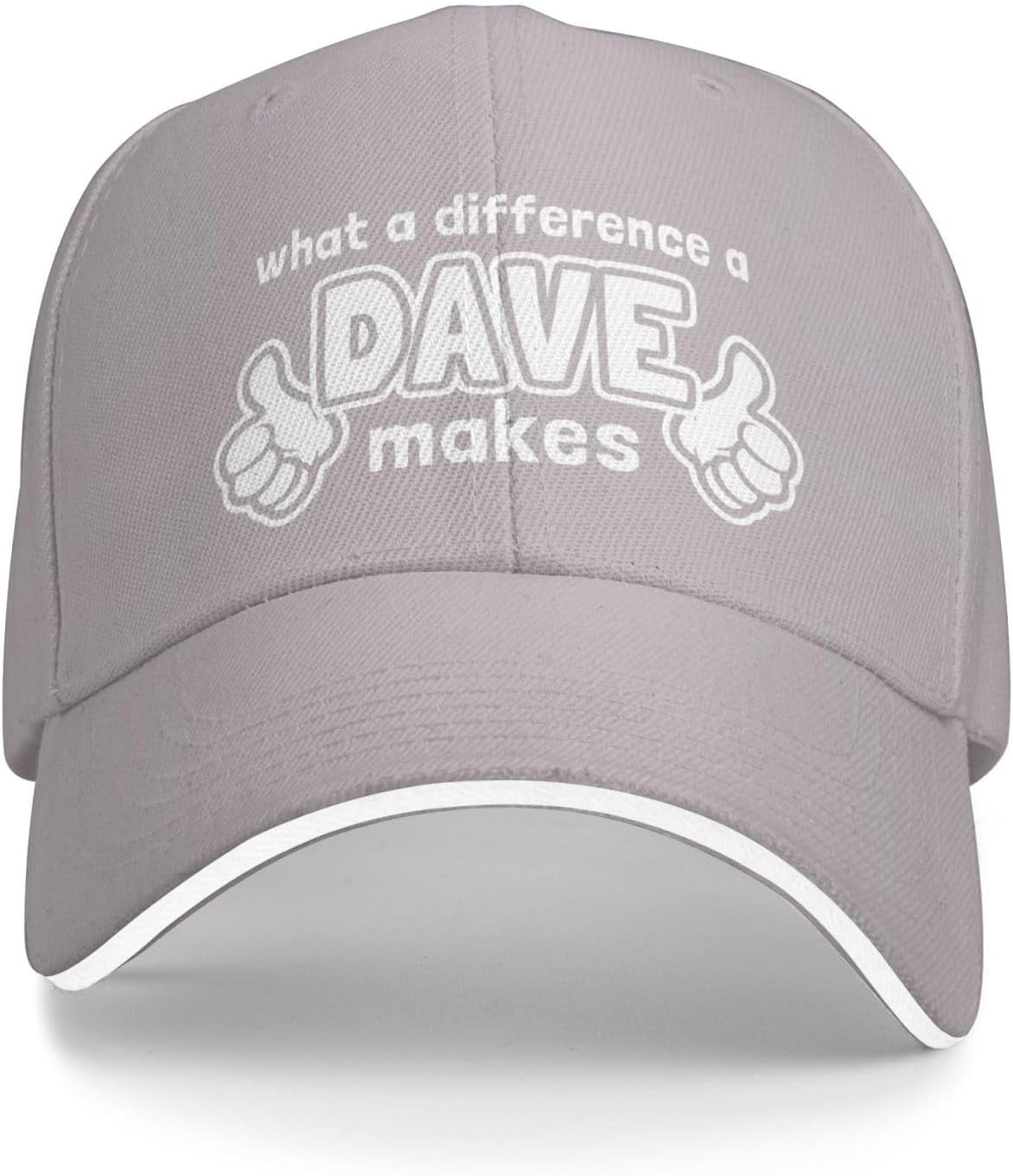 What A Differences A Dave Makes Trucker Hat Baseball Cap Funny Outdoor ...