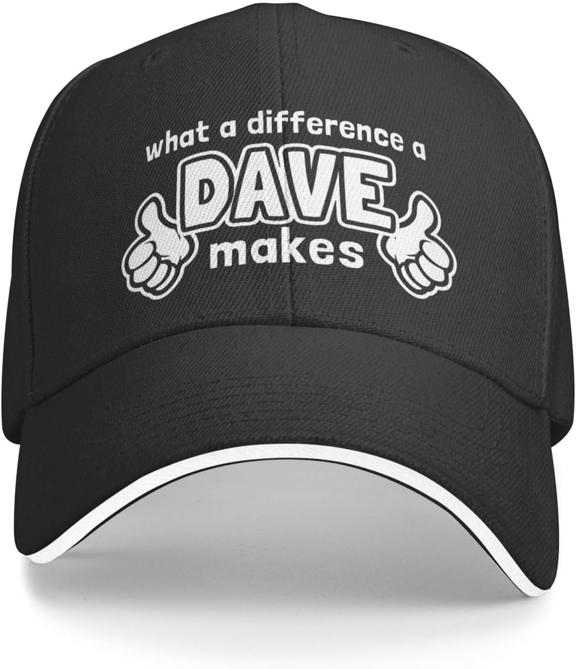 what-a-differences-a-dave-makes-trucker-hat-baseball-cap-funny-outdoor