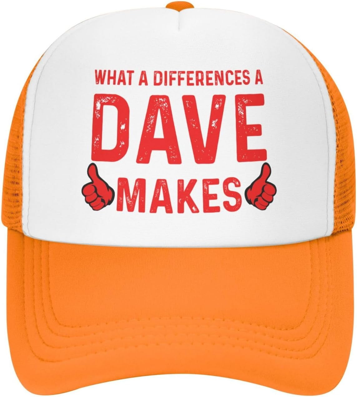 What A Differences A Dave Makes Trucker Hat Women Dad Hats Adjustable ...