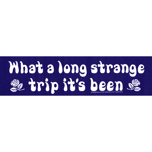 What A Long Strange Trip It's Been Large Deadhead Bumper Sticker Decal ...