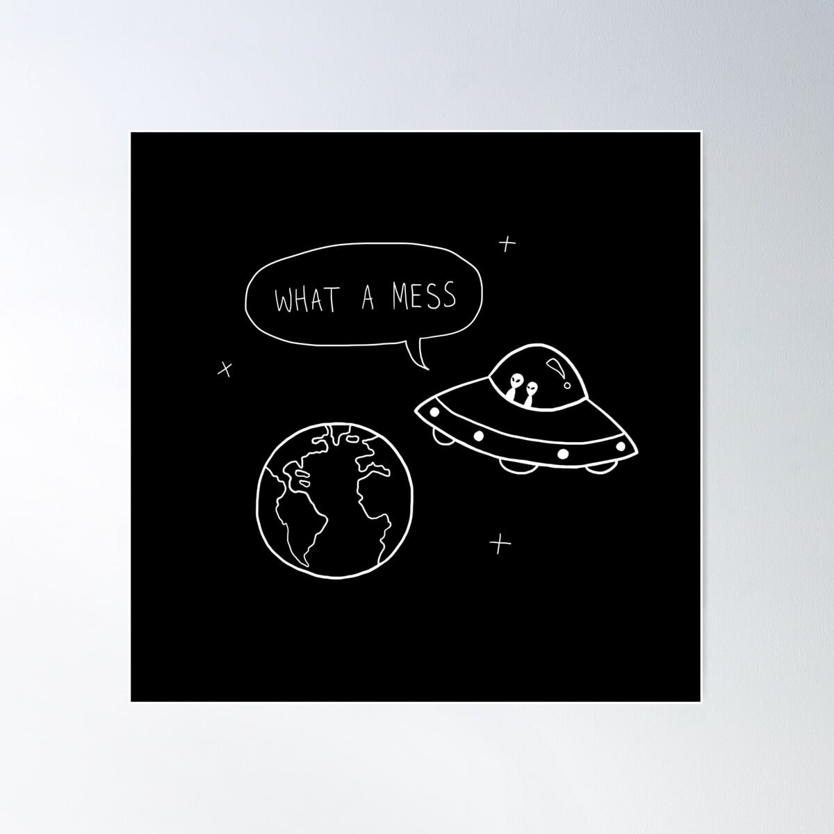 What A Mess Poster Wall Art, Modern Wall Decor For Living Room Bedroom ...