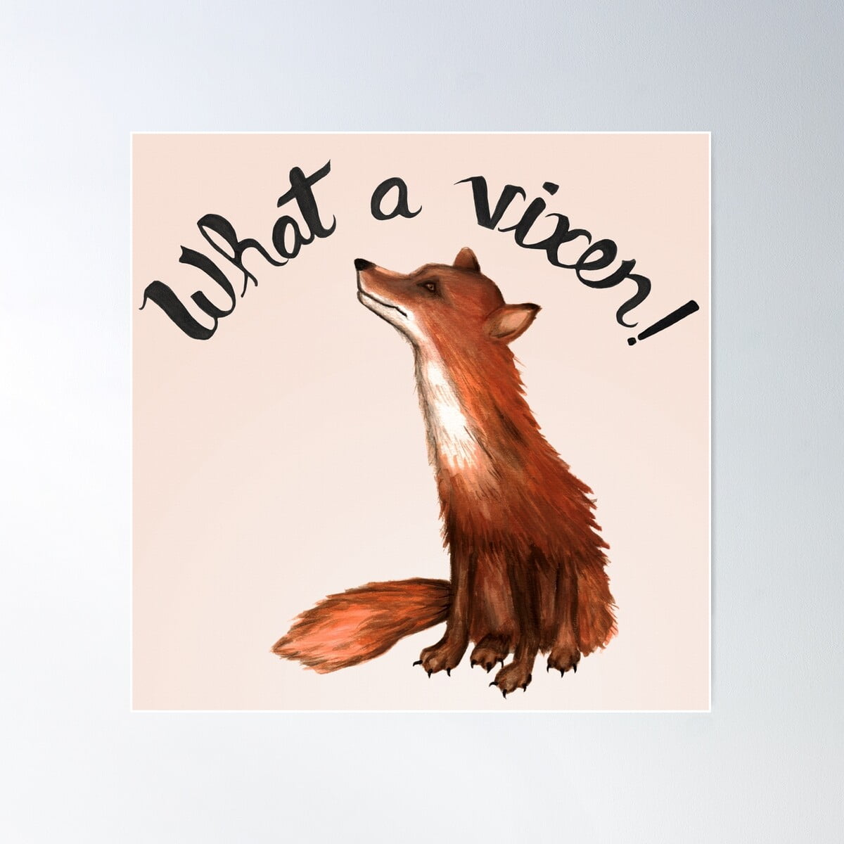What A Vixen! Poster Wall Art, Modern Wall Decor For Living Room ...