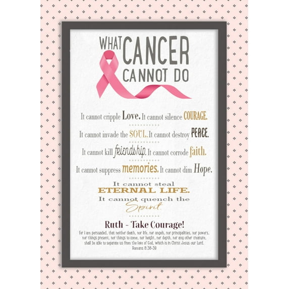 What Cancer Cannot Do | Personalized Cancer Encouragement Print, Wall ...