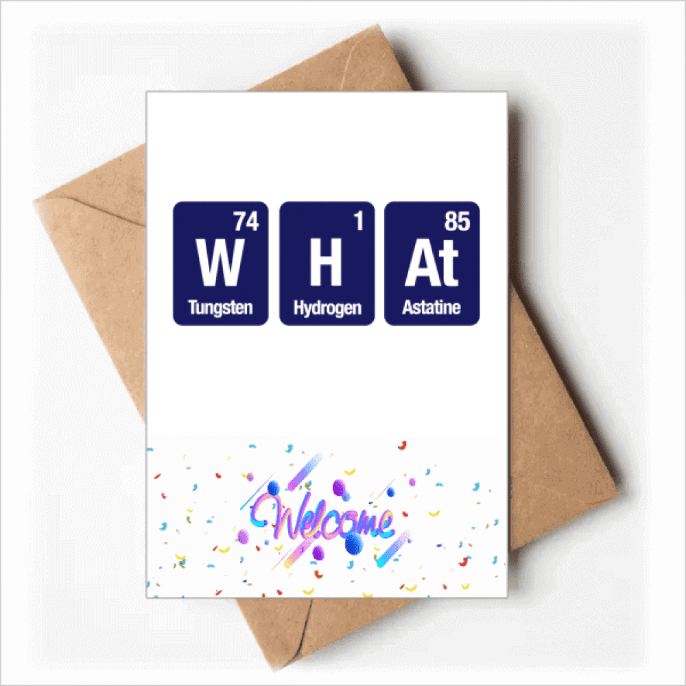 What Checal Element Science Welcome Back Greeting Cards Envelopes Blank ...