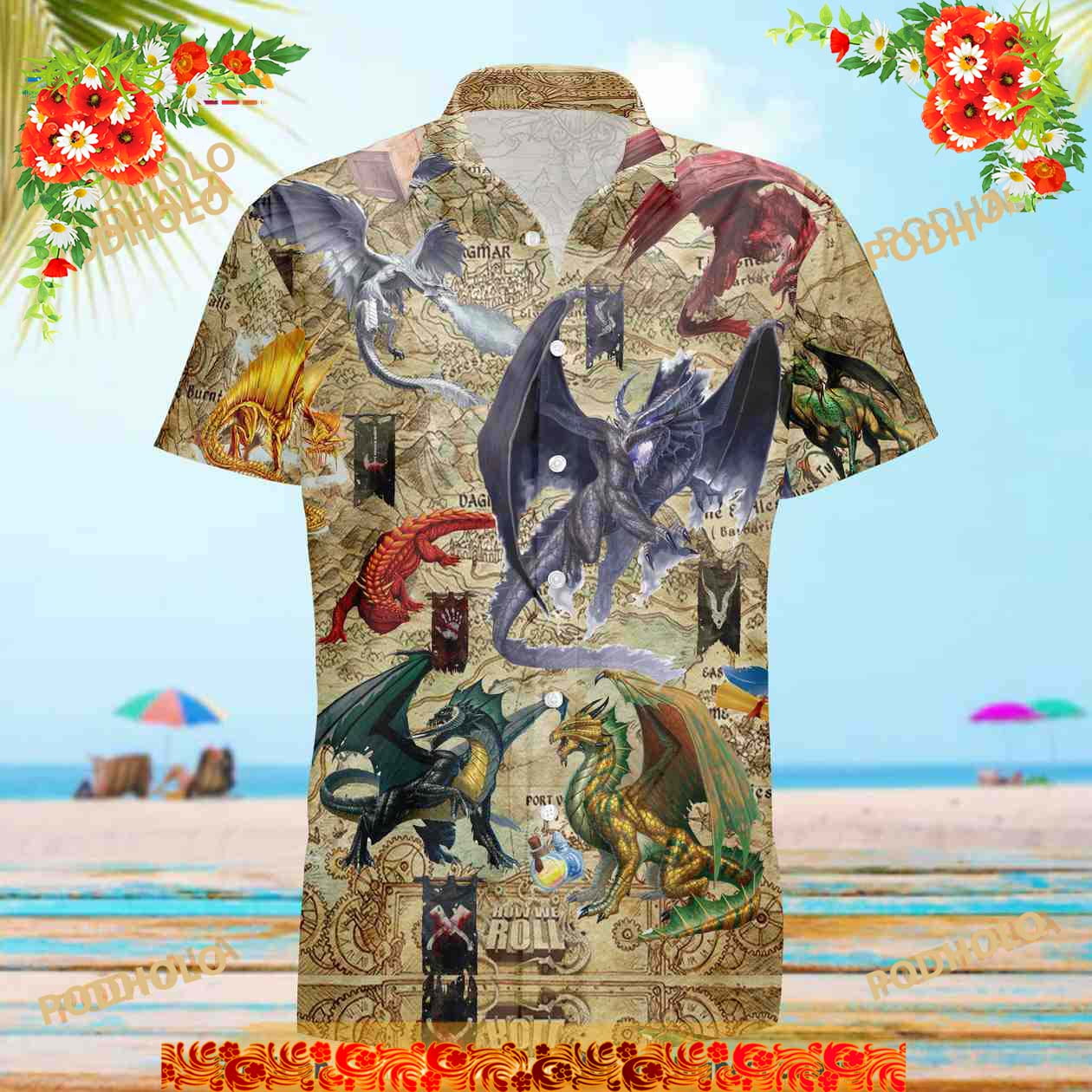 What D d Dragon Are You Dice 20 Dnd Hawaiian Shirt - Walmart.com