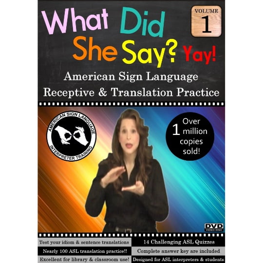 What Did She Say? ASL Receptive & Translation Vol. 1 - Walmart.com
