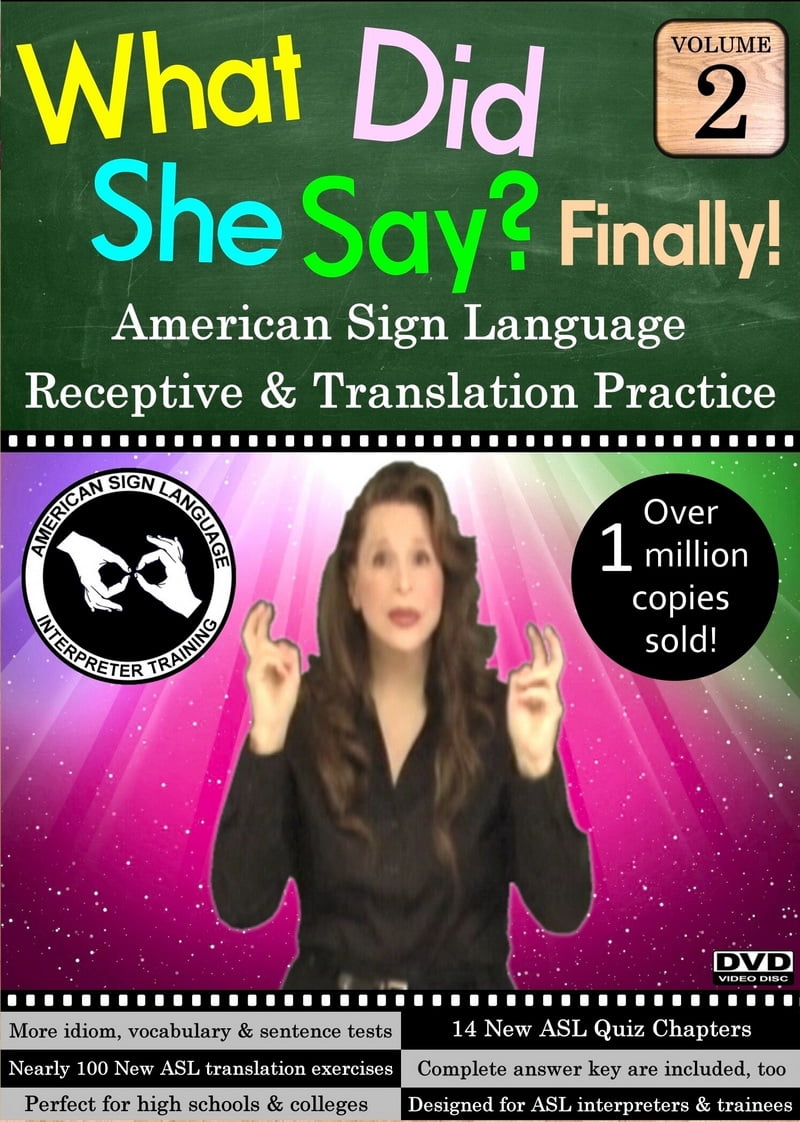 What Did She Say ASL Receptive & Translation Vol. 2 - Walmart.com