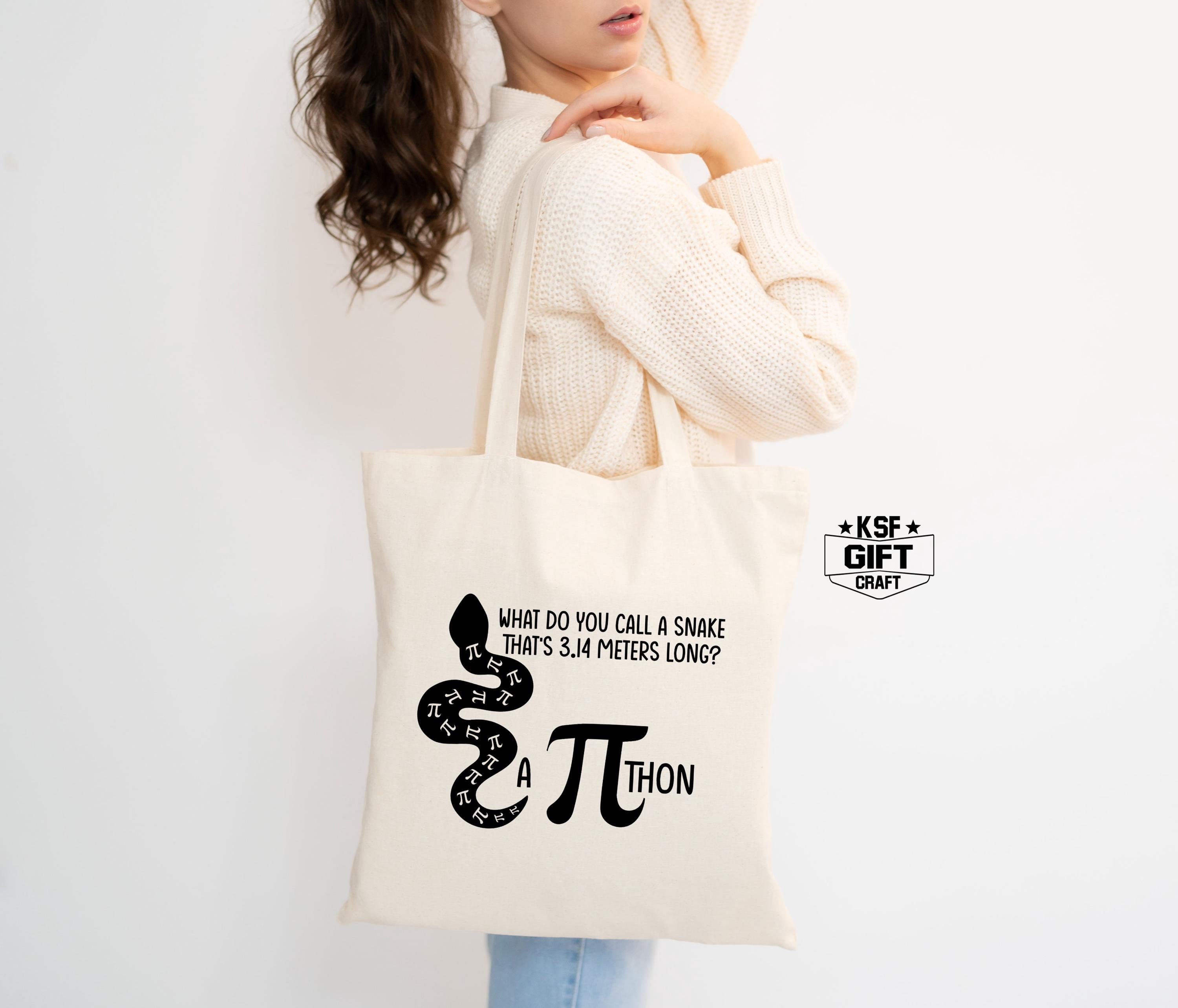 What Do You Call A Snake That's 3.14 Meters Long Tote Bag - Pi Day ...