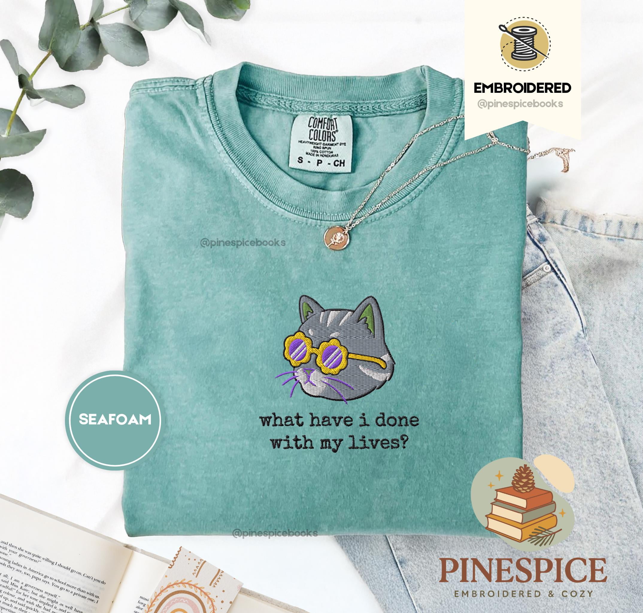 What Have I Done Cat Shirt, Funny Embroidered Cat Tee, Existential Cat ...
