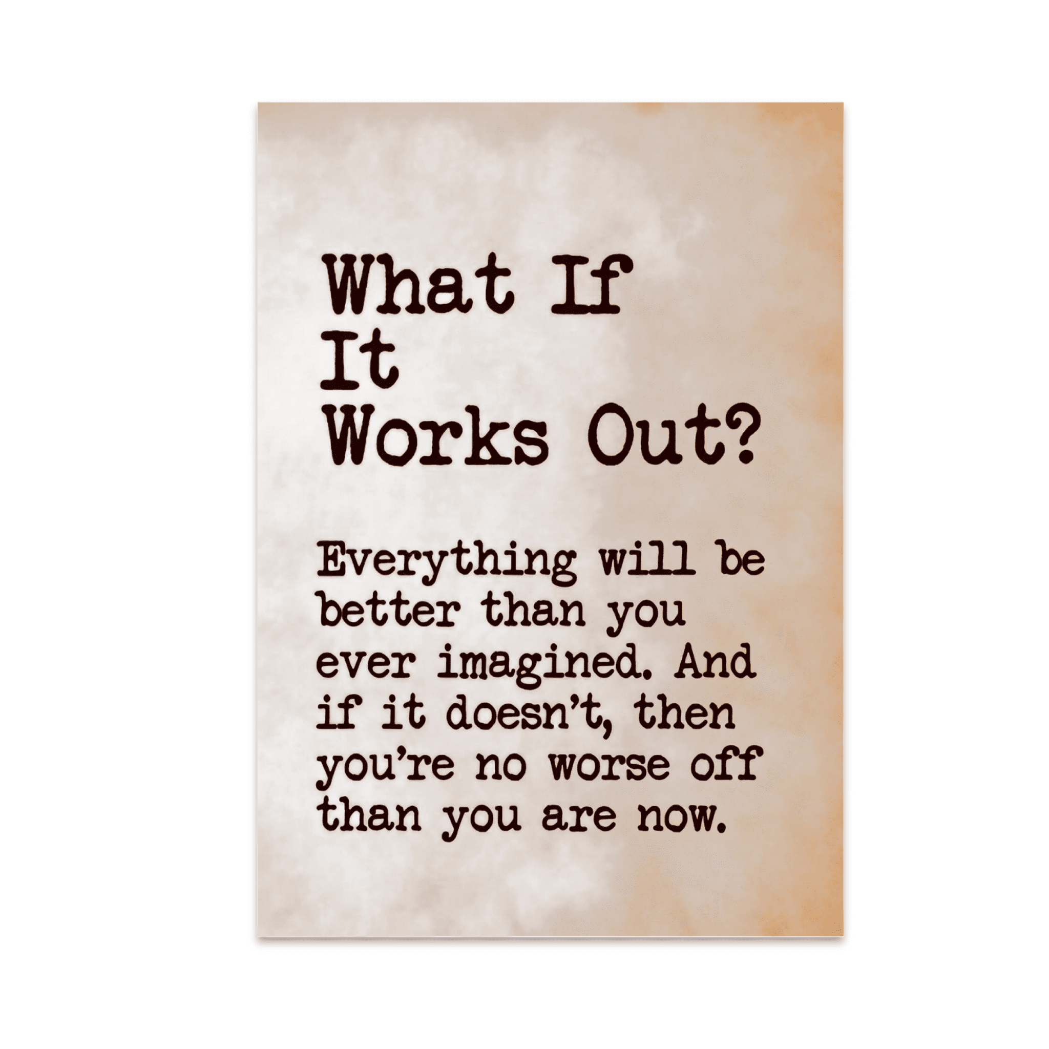 What If It Works Out? Motivational Wall Art - Office Decor - 13x19 ...