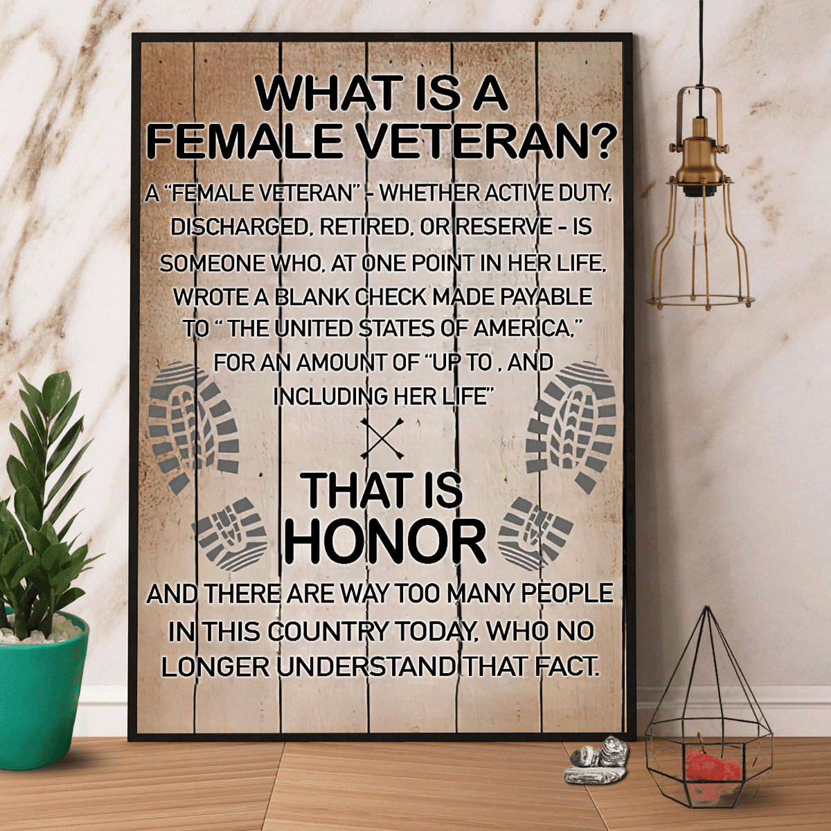 What Is A Female Veteran Satin Poster Wall Art Decor 11 x 17 Inch ...