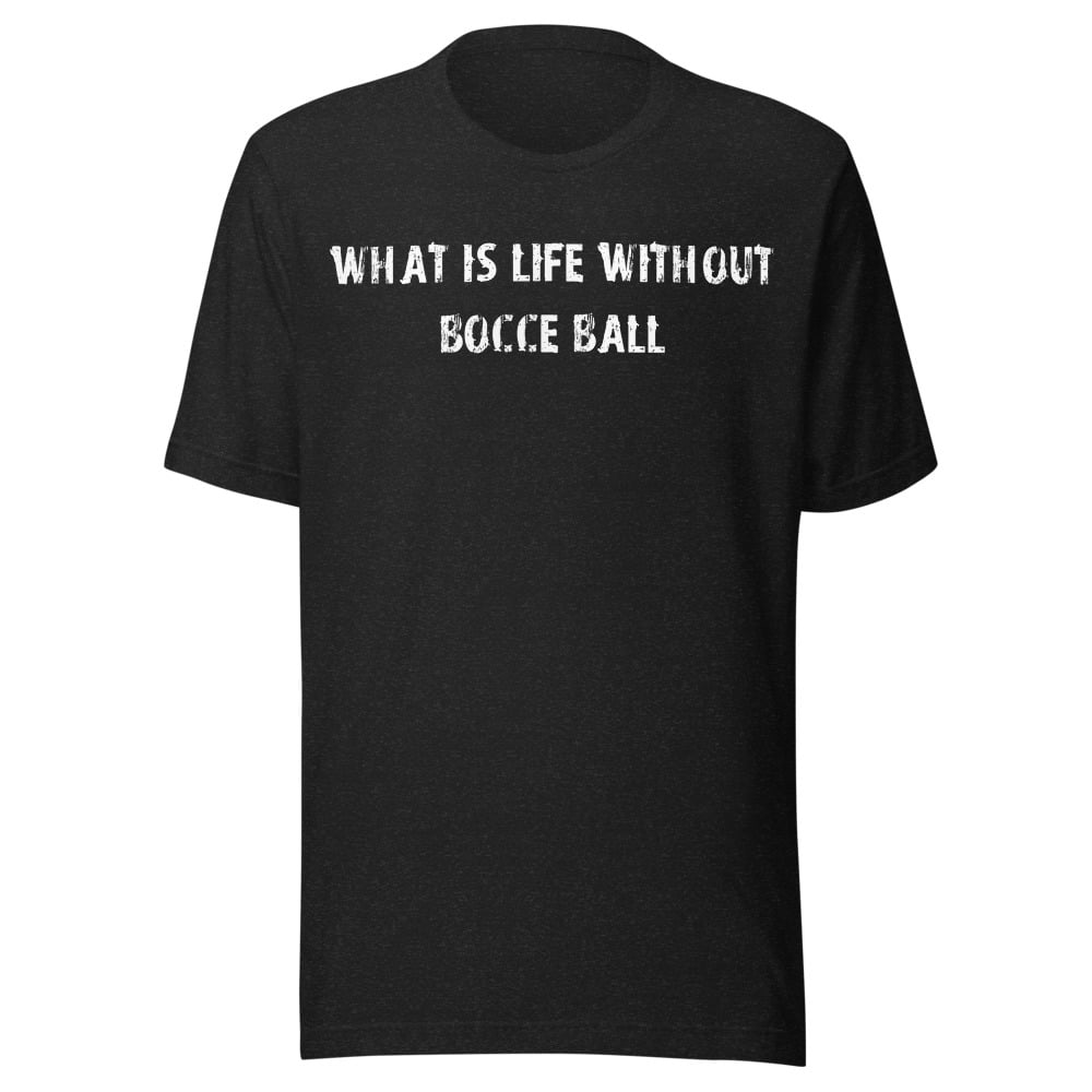 What Is Life Without Bocce Ball Shirt (Black Heather, XL) - Walmart.com