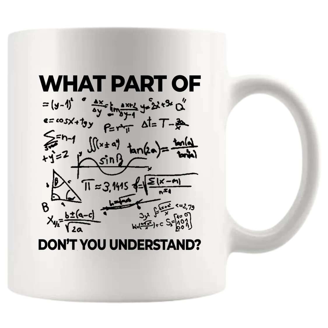 Panvola Funny Math Coffee Mug, Engineer Gifts, 11 oz White Ceramic ...
