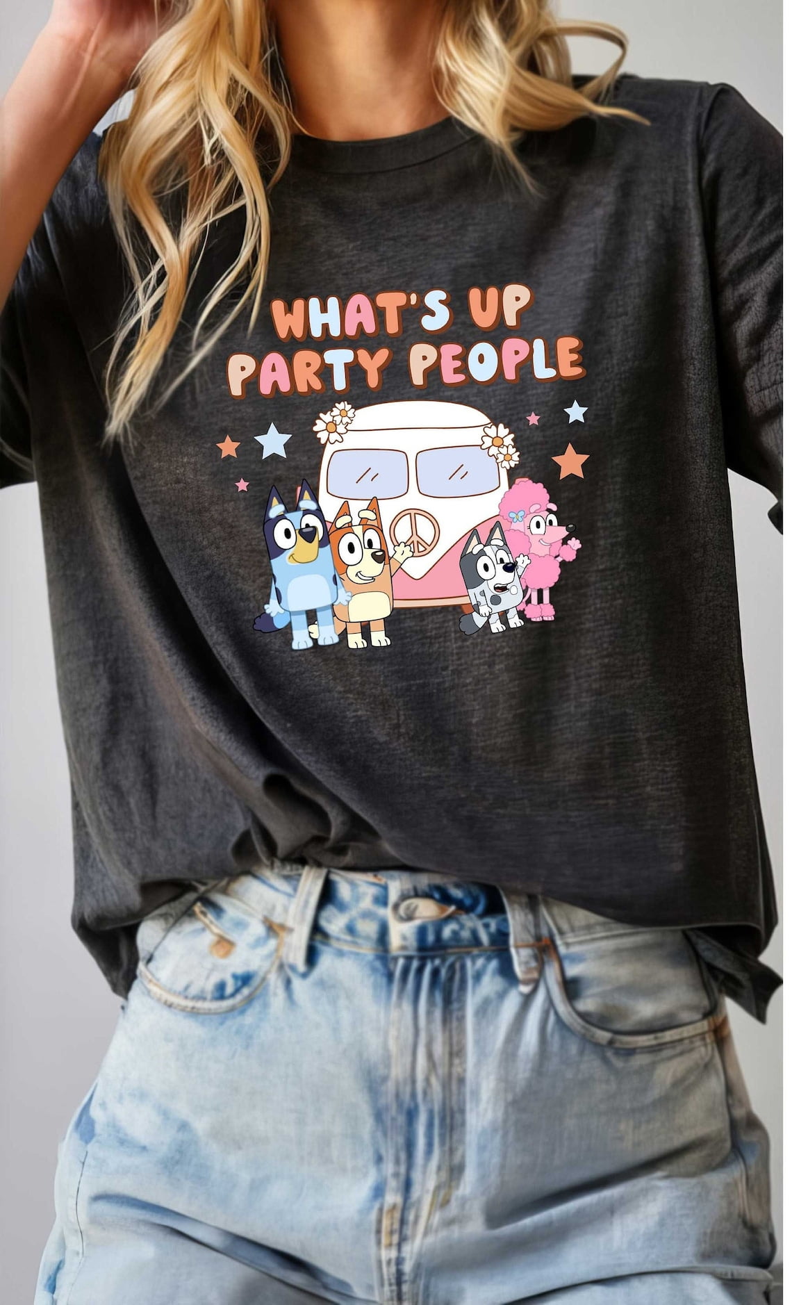 What'S Up Party People T-Shirt, Bluey Dancing Party Shirt, Bluey Family ...