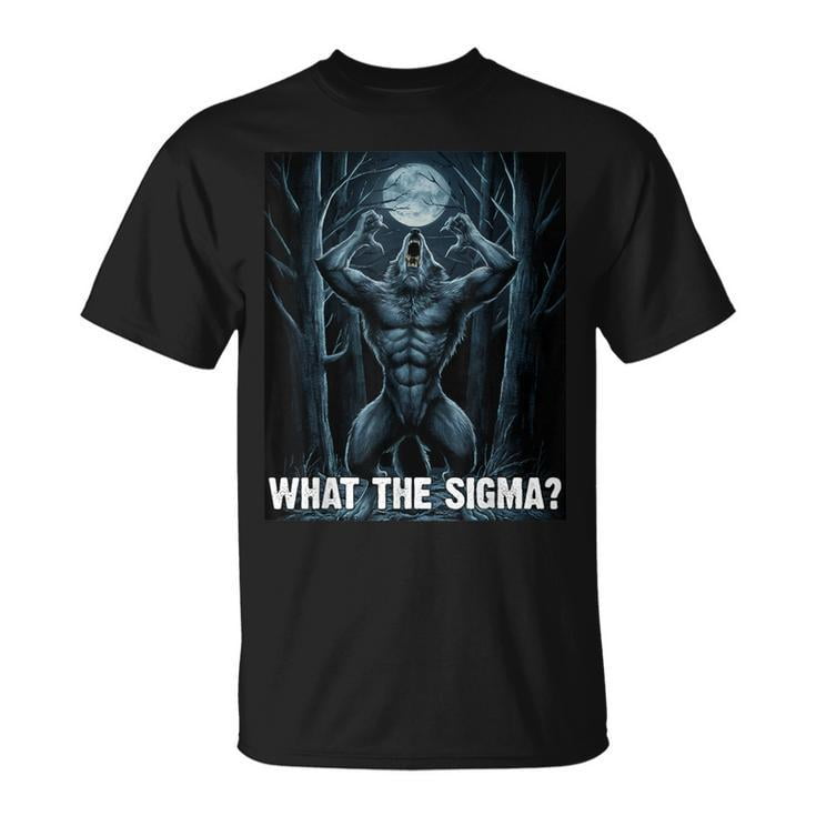 What The Sigma Meme Moon Alpha Wolf T-Shirt – Funny Internet Meme Tee ...