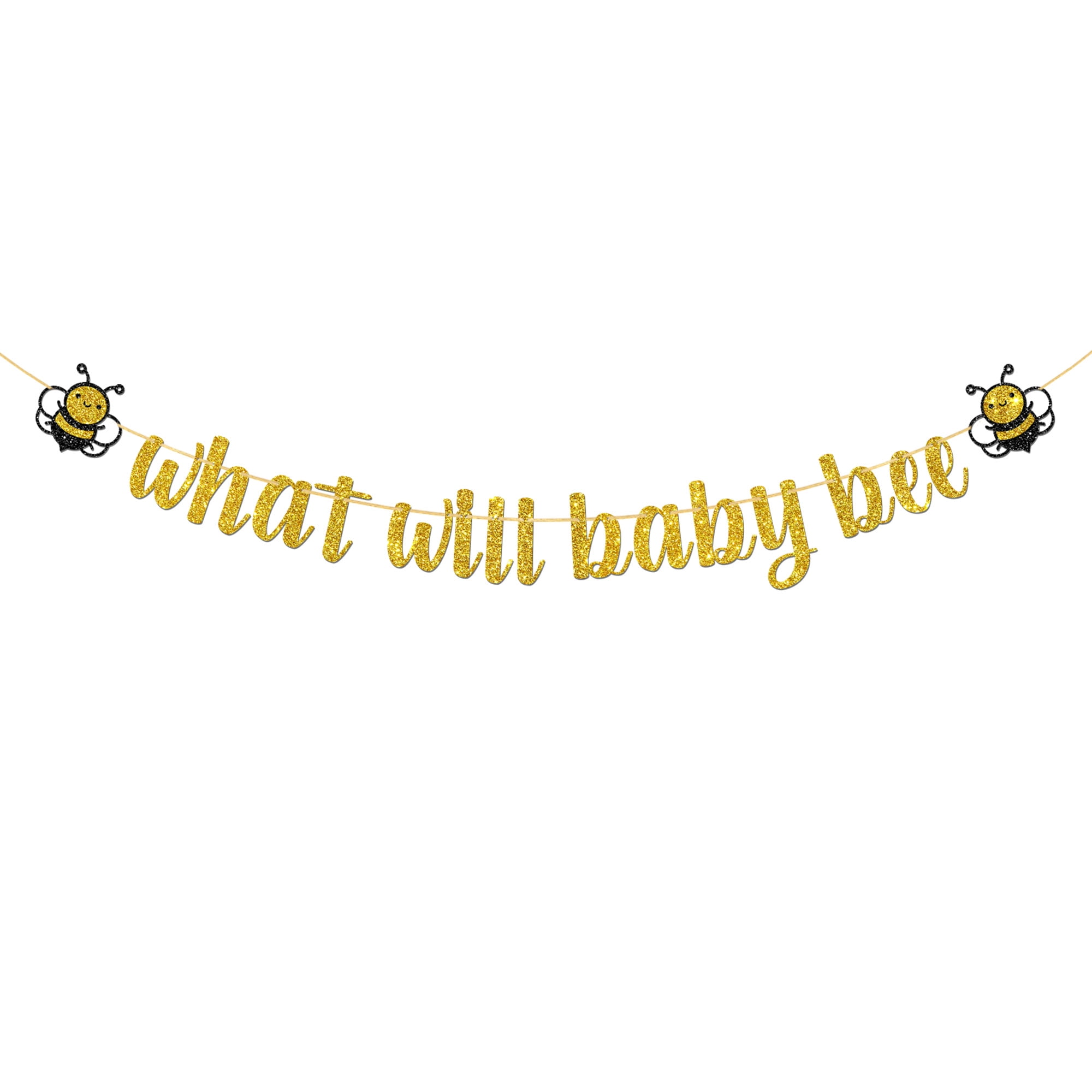 What Will Baby Bee Banner, Bumble Bee Theme Baby Shower Party ...