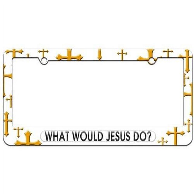 What Would Jesus Do, Jesus License Plate Tag Frame, Fancy Christian ...