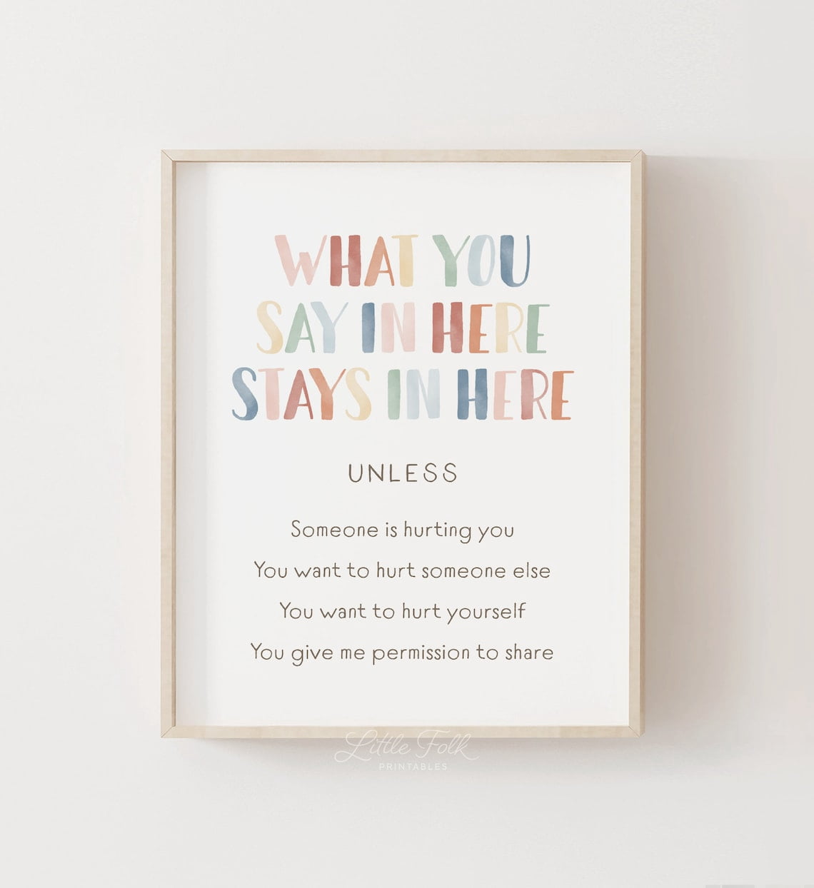 What You Say In Here Stays Poster Counseling Office Decor ...