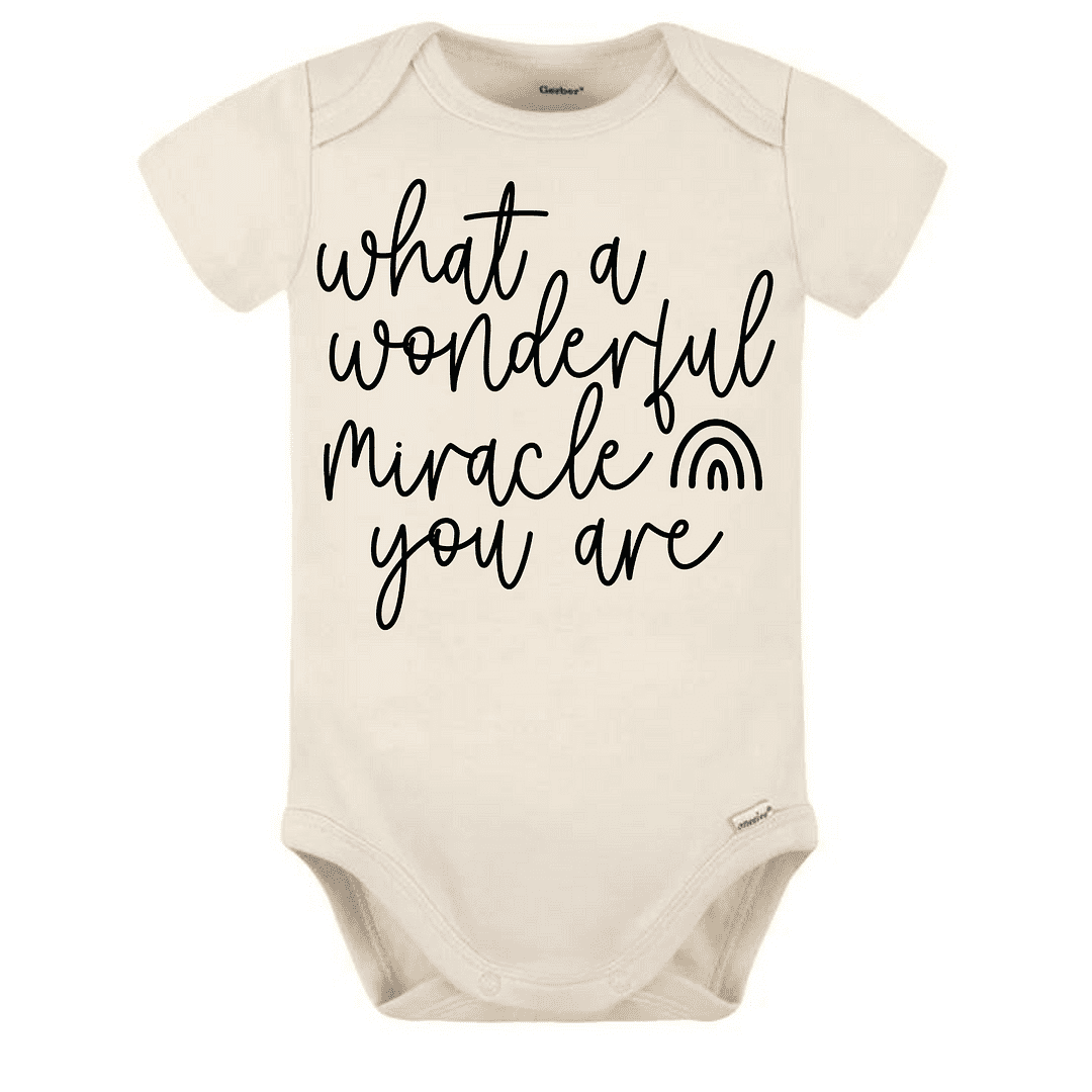 What a Wonderful Miracle You are Onesie®, Pregnancy Announcement ...