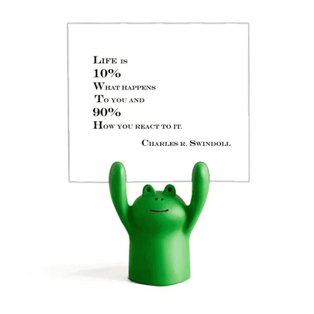 What is Life Quote Art Deco Fashion Memo Holder Cartoon Animal Frog ...