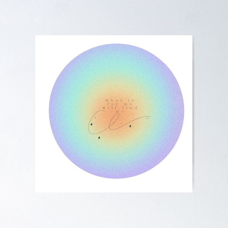 ˜What is for me will find me™ Affirmation Gradient UNFRAMED Poster ...