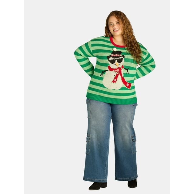 What's Next Women's Plus Size Christmas Sweater, Sizes 1X-4X - Walmart.com