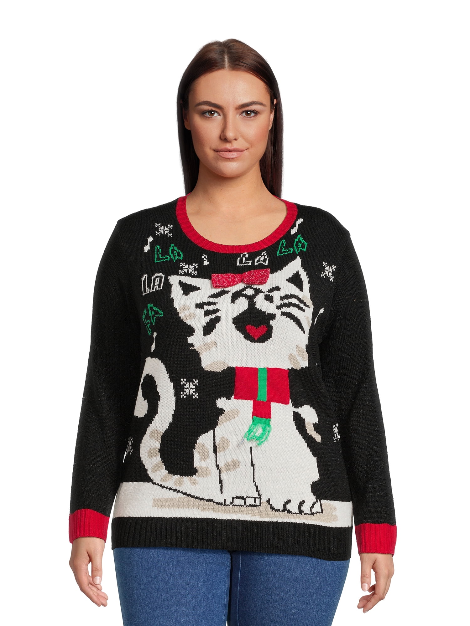 What's Next Women's Plus Size Christmas Sweater, Sizes 1X-4X - Walmart.com