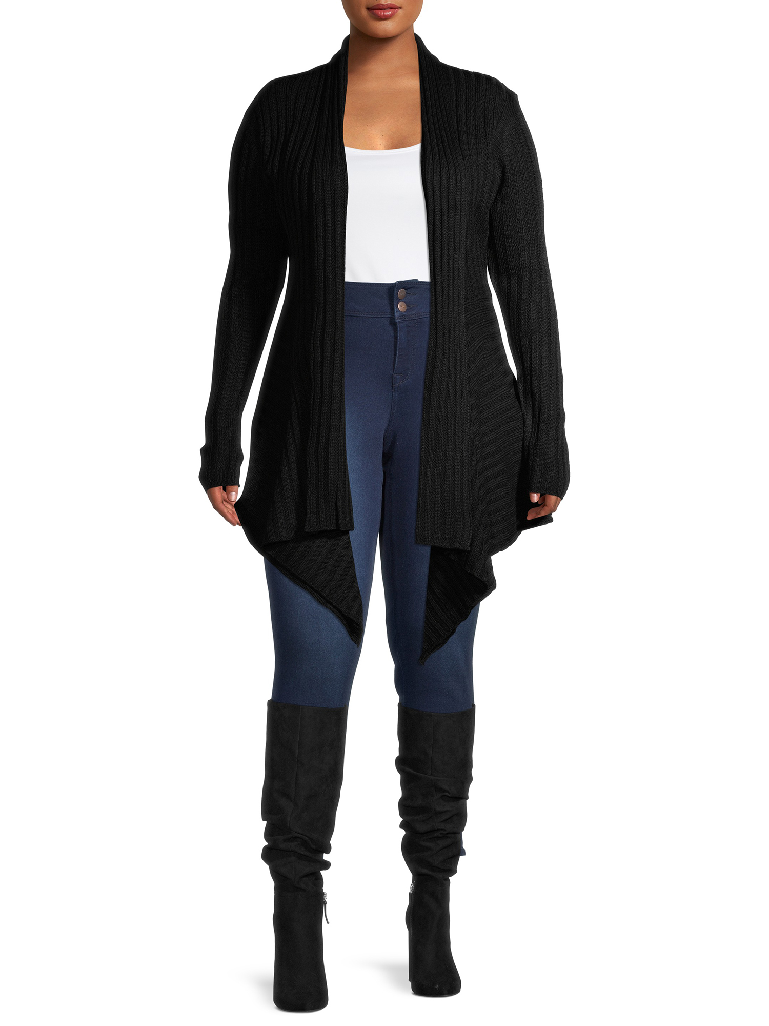 Women's Color Block Flyaway Cardigan - Walmart.com
