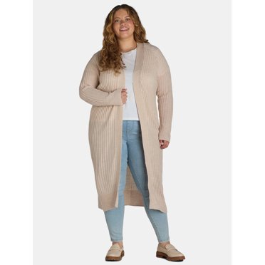 Roaman's Women's Plus Size Bell Sleeve Pointelle Cardigan - Walmart.com
