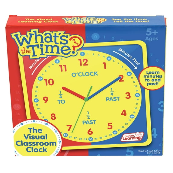 What's The Time Classroom Clock Educational Toy - Walmart.com