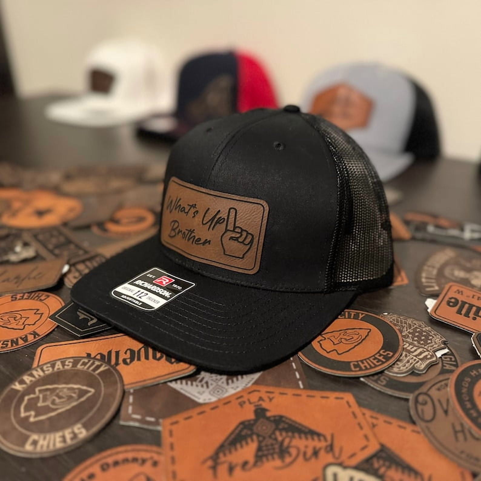 What's Up Brother Hat | Sketch Hat | Tik Tok Hat | Leather Patch Hat ...