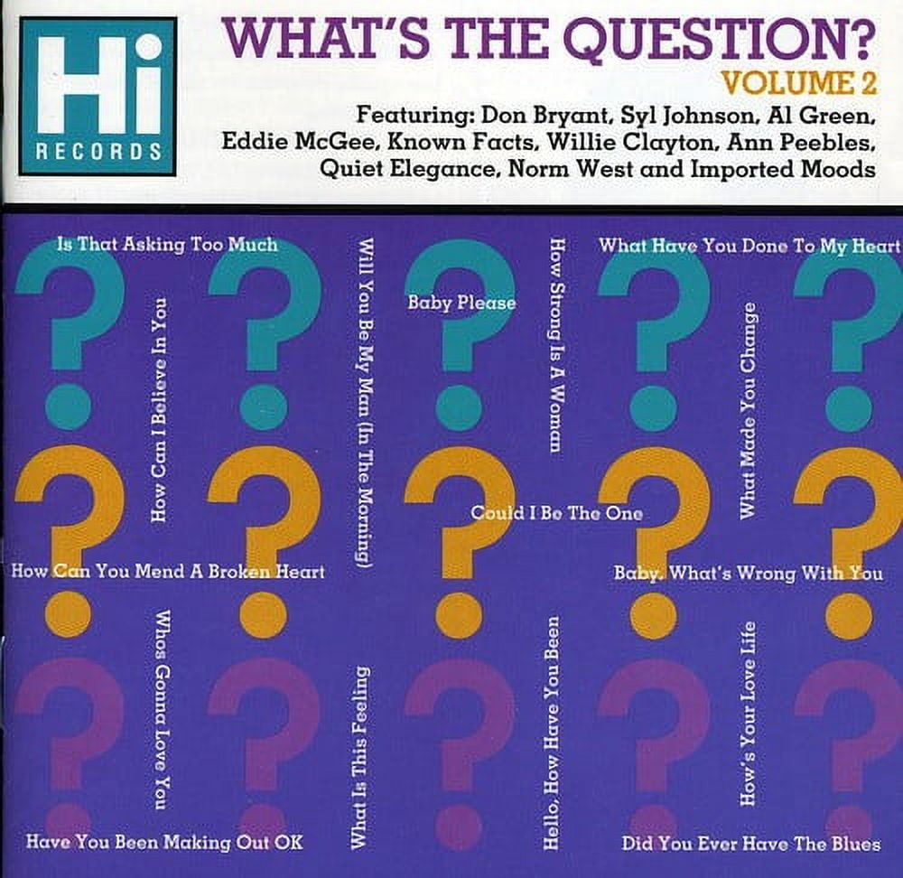 What's the Question 2 / Various - Vol. 2-What's the Question - Music ...
