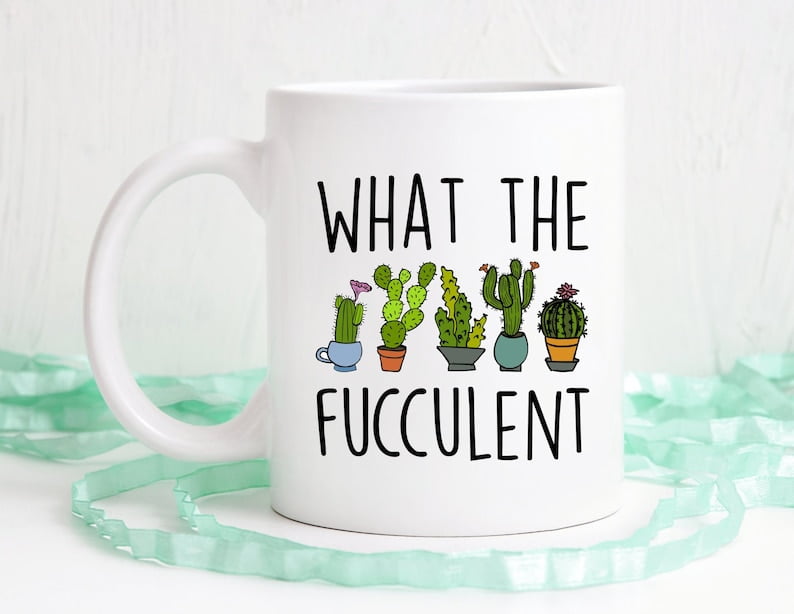 What the fucculent, Plant mug, Plant mom, Cactus mug, Funny coffee mug ...
