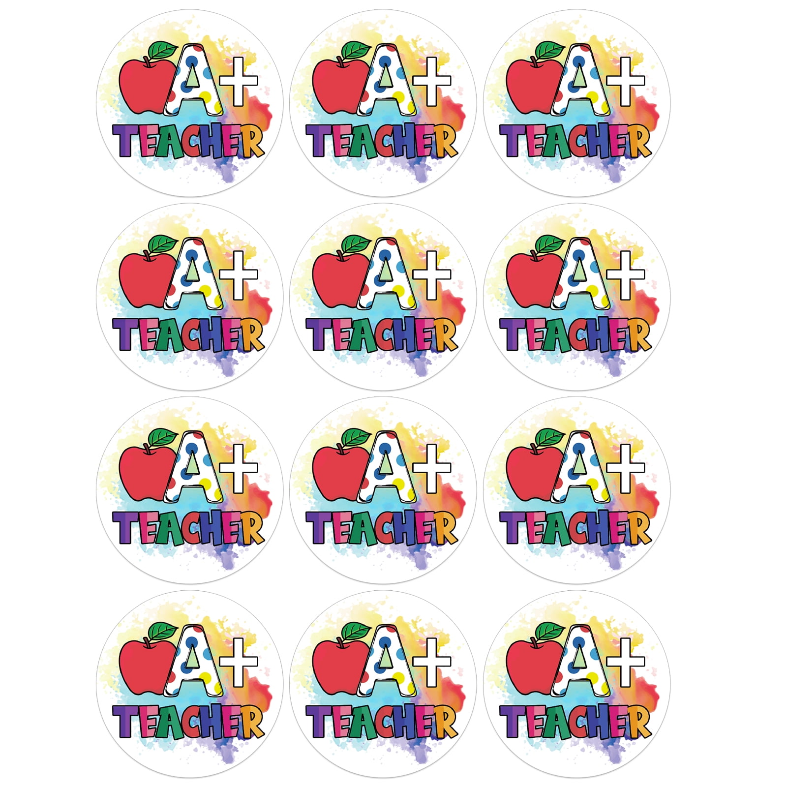 WhatSign 36Pcs Thank You Teacher Stickers Labels 1.5" A+ Teacher ...