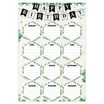 WaaHome Happy Birthday Chart Poster Watercolor Classroom Birthday Chart ...