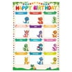 WaaHome Happy Birthday Chart Poster Watercolor Classroom Birthday Chart ...