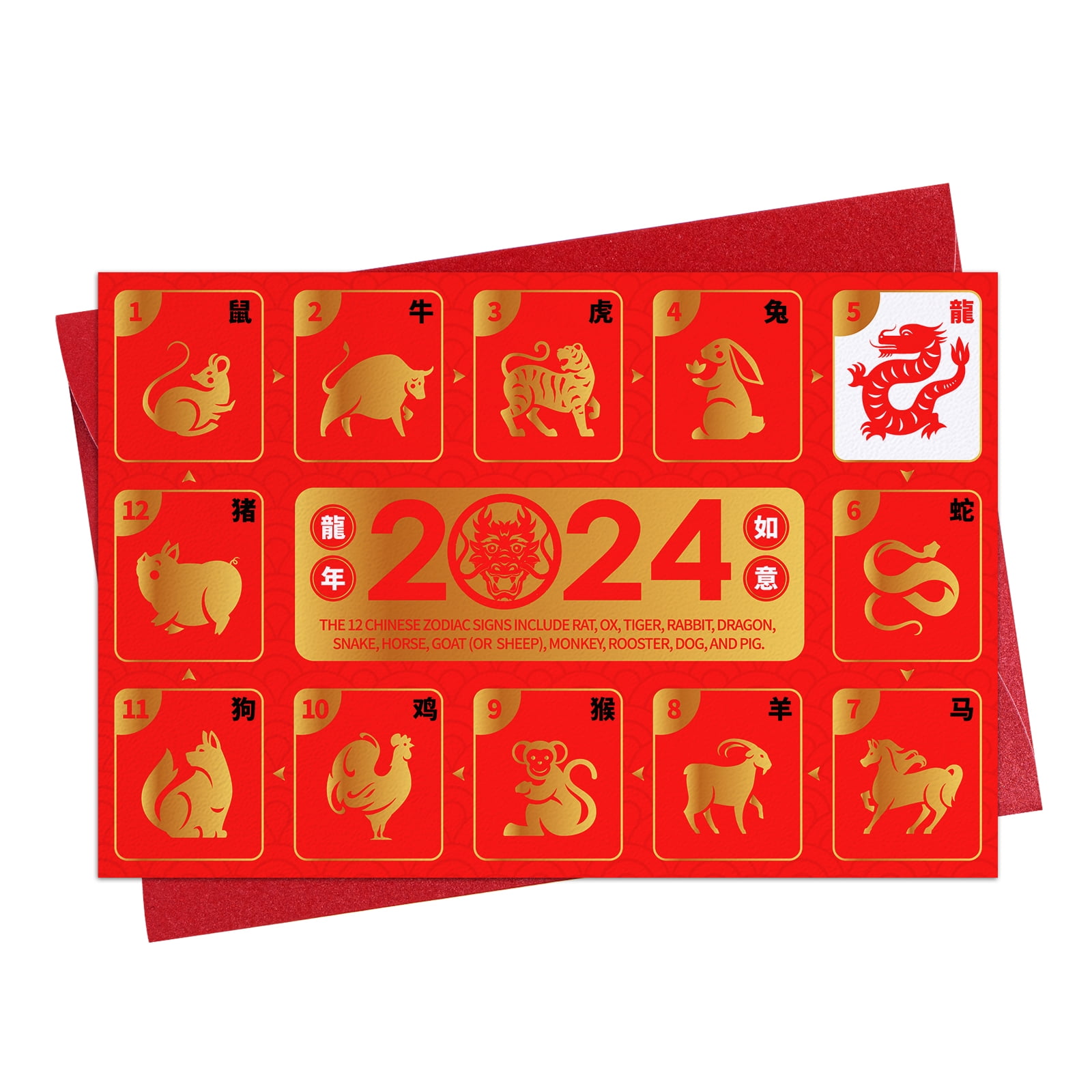 WhatSign Chinese New Years Cards 2024 Funny Year of The Dragon Happy ...