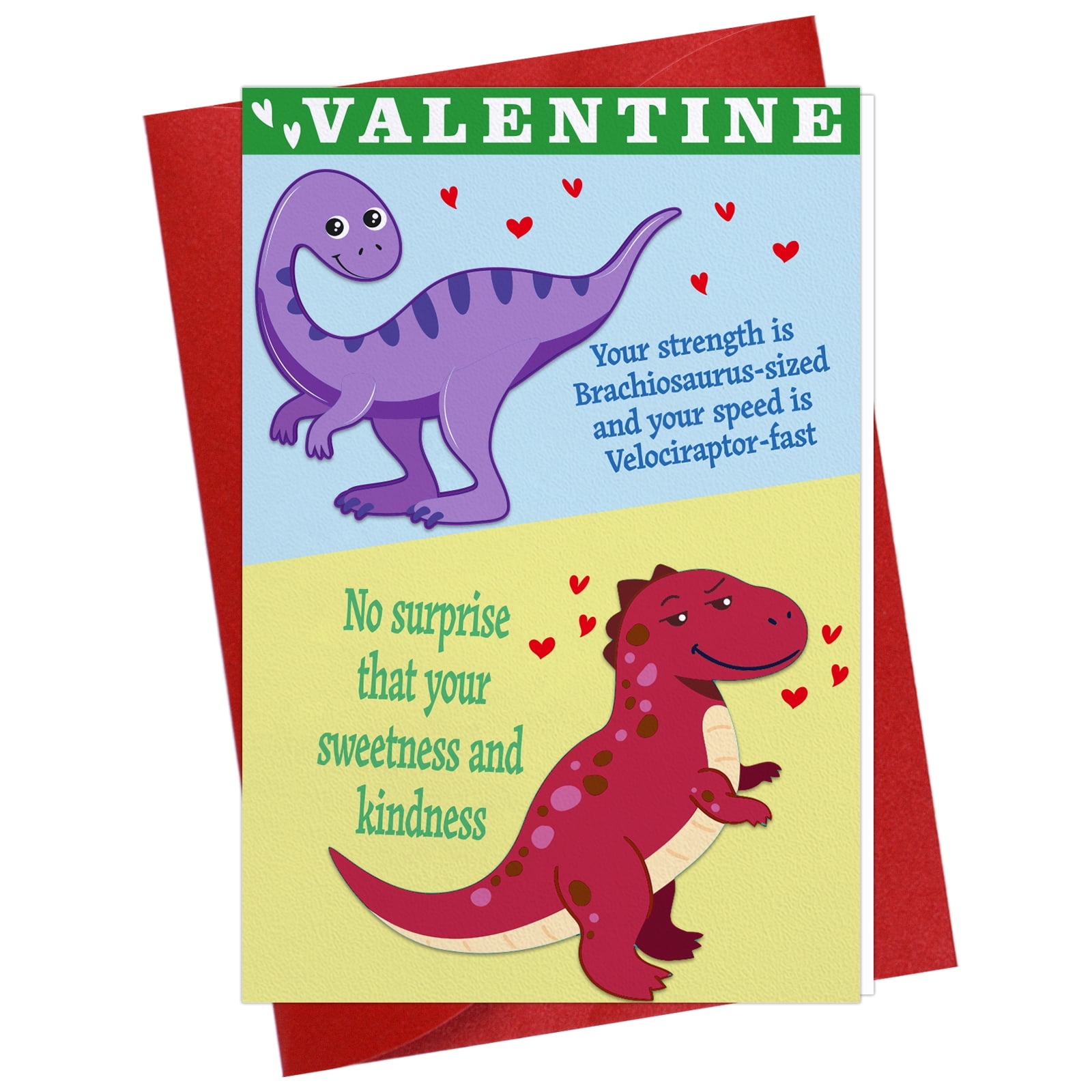 WhatSign Dinosaur Valentines Day Cards for Kids Classroom Funny ...