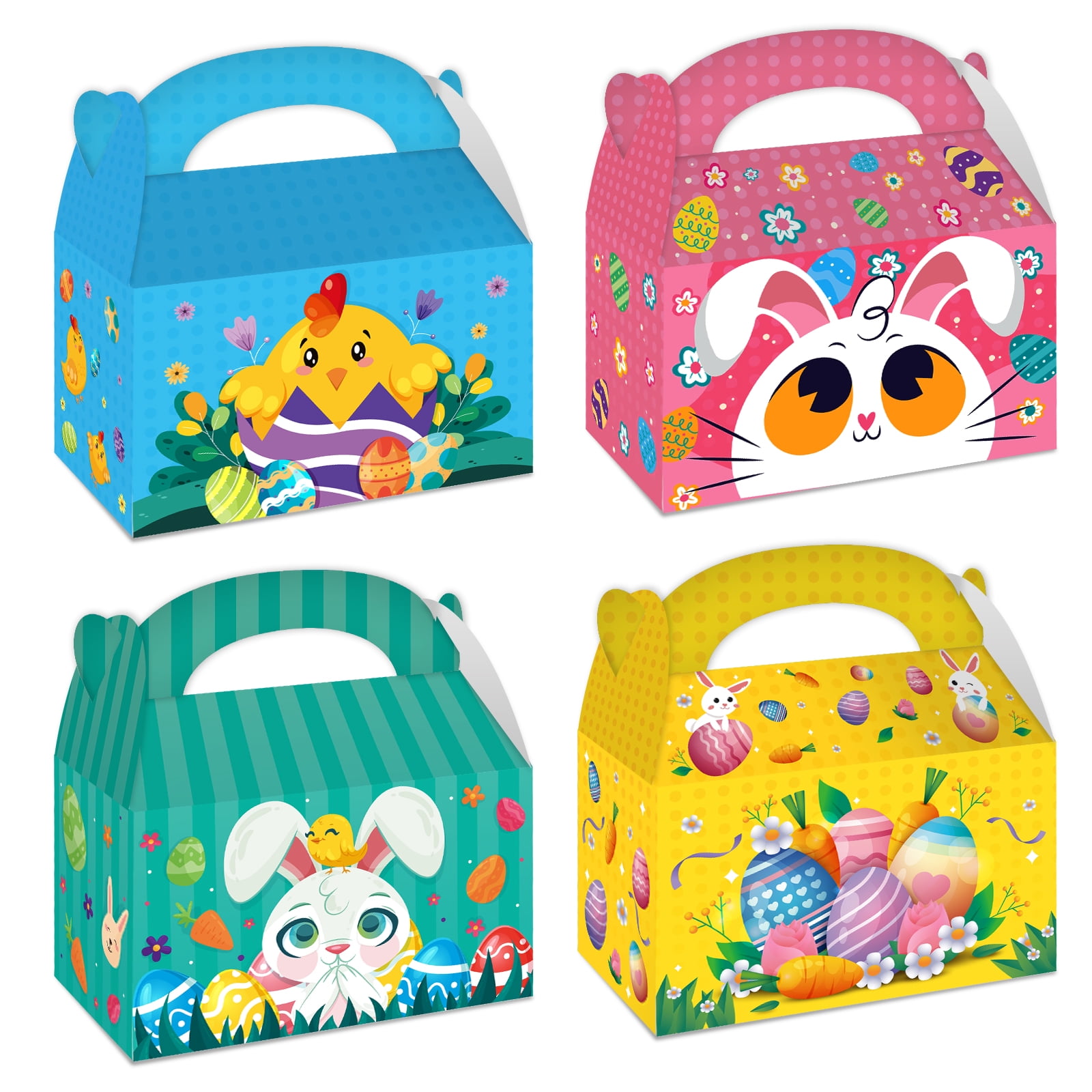 WhatSign Easter Treat Boxes for Kids 12Pcs Easter Egg Paper Gift Boxes ...