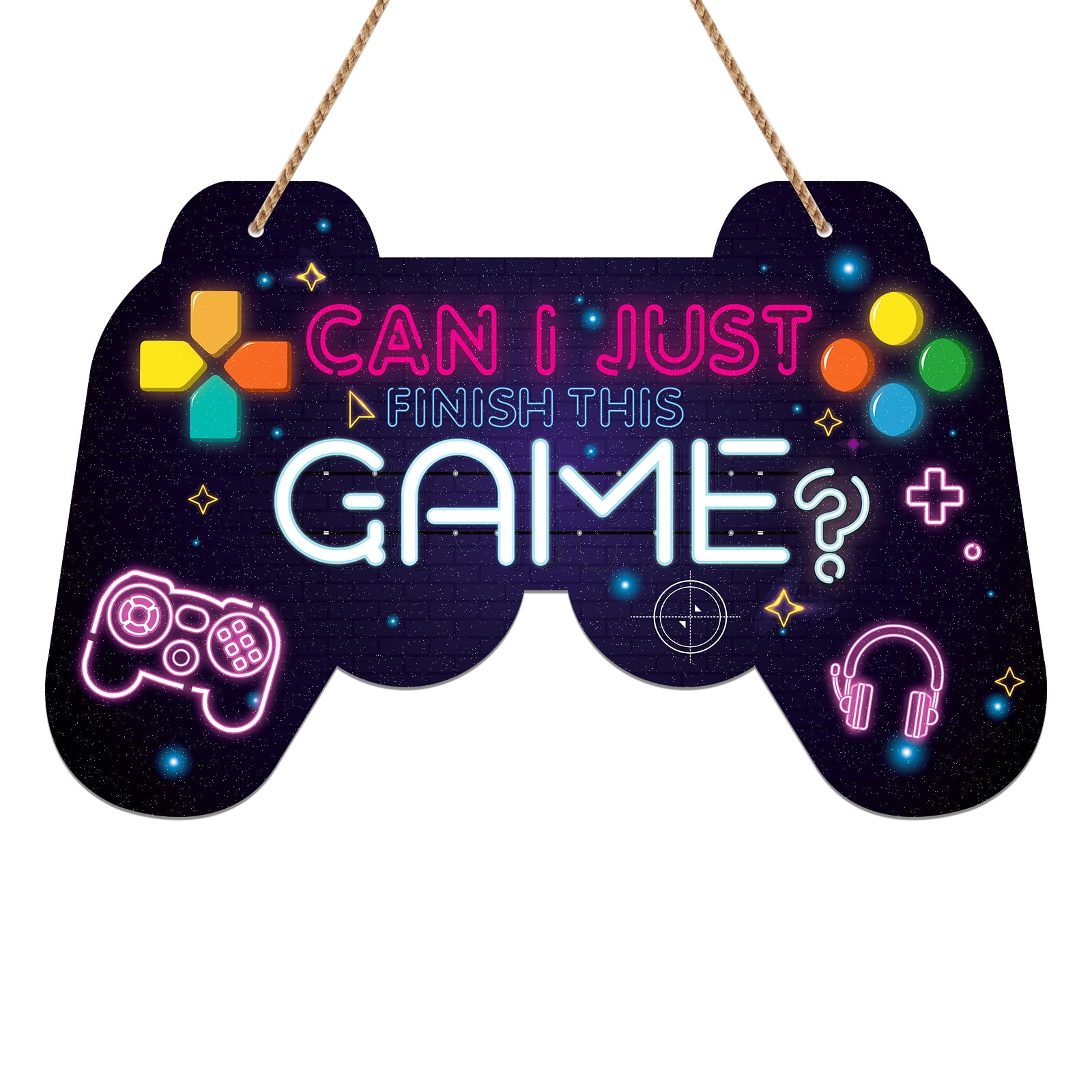 WhatSign Funny Gaming Door Sign for Kids Can I Just Finish This Game ...