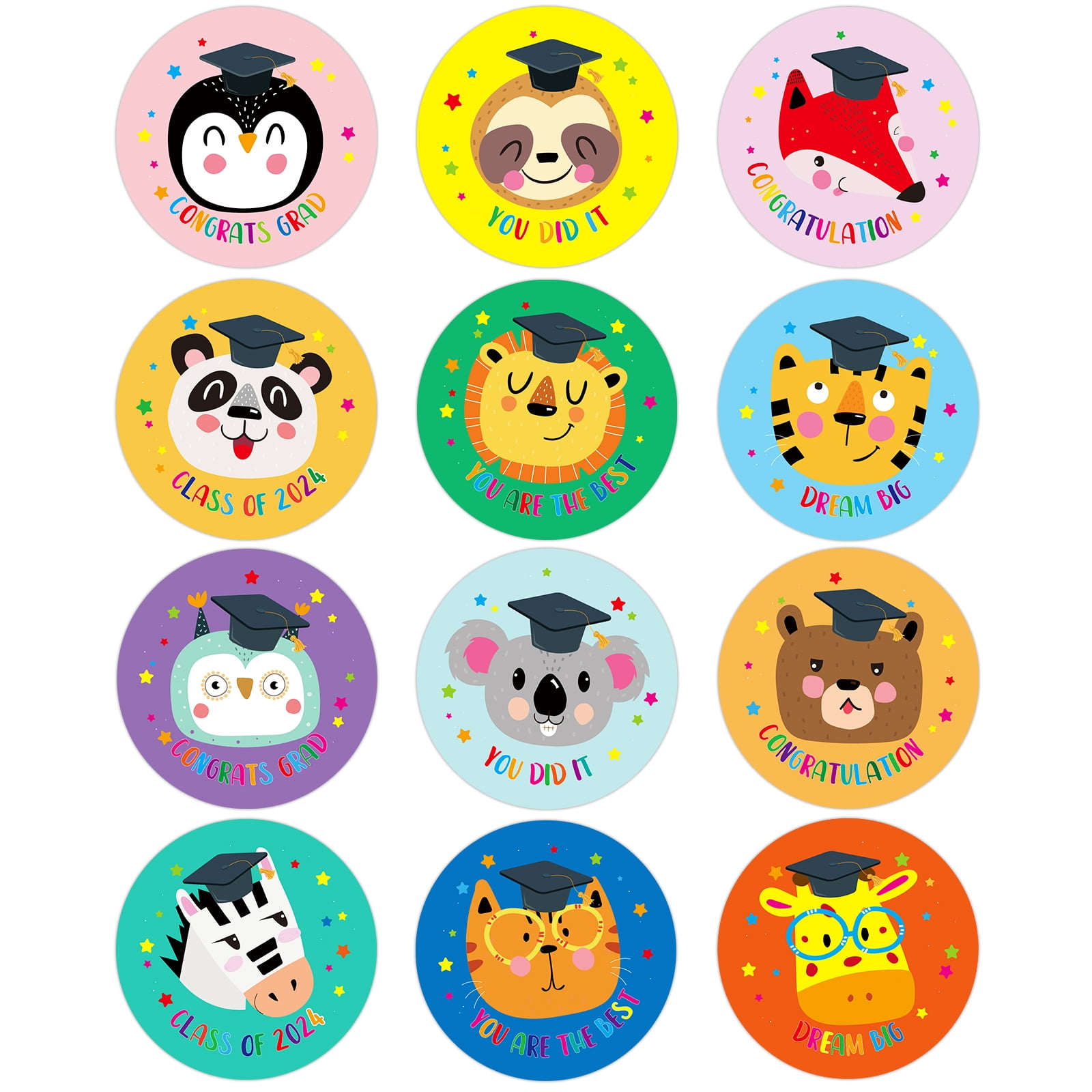 WhatSign Graduation Stickers for Kids 36pcs You are The Best A ...
