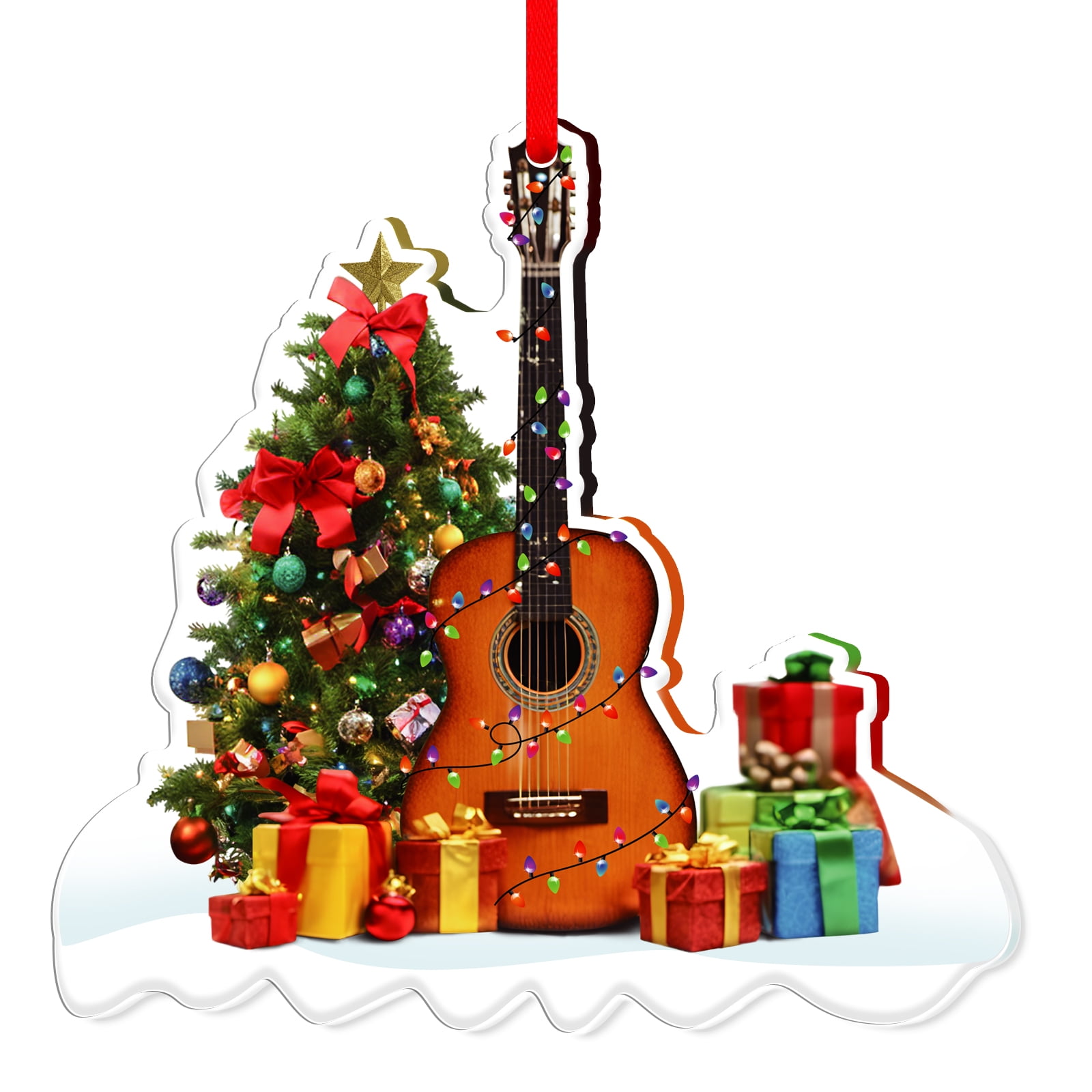 WhatSign Guitar Christmas Hanging Ornaments Musical Instrument Sign for ...